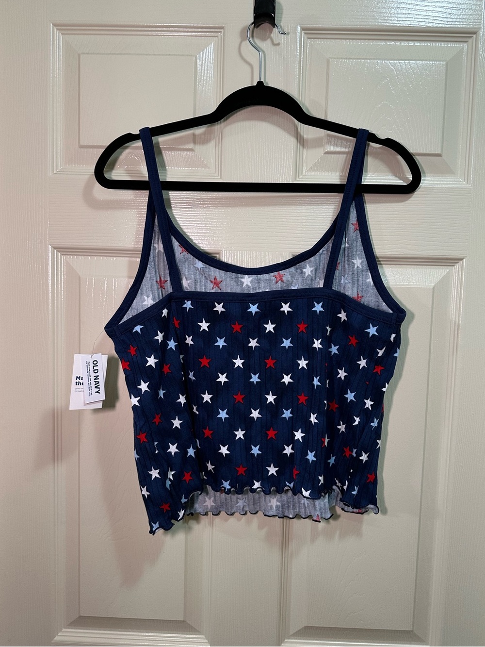 Old Navy | Tops | Old Navy Rib Knit Cropped Tank Top Lettuce Hem ...